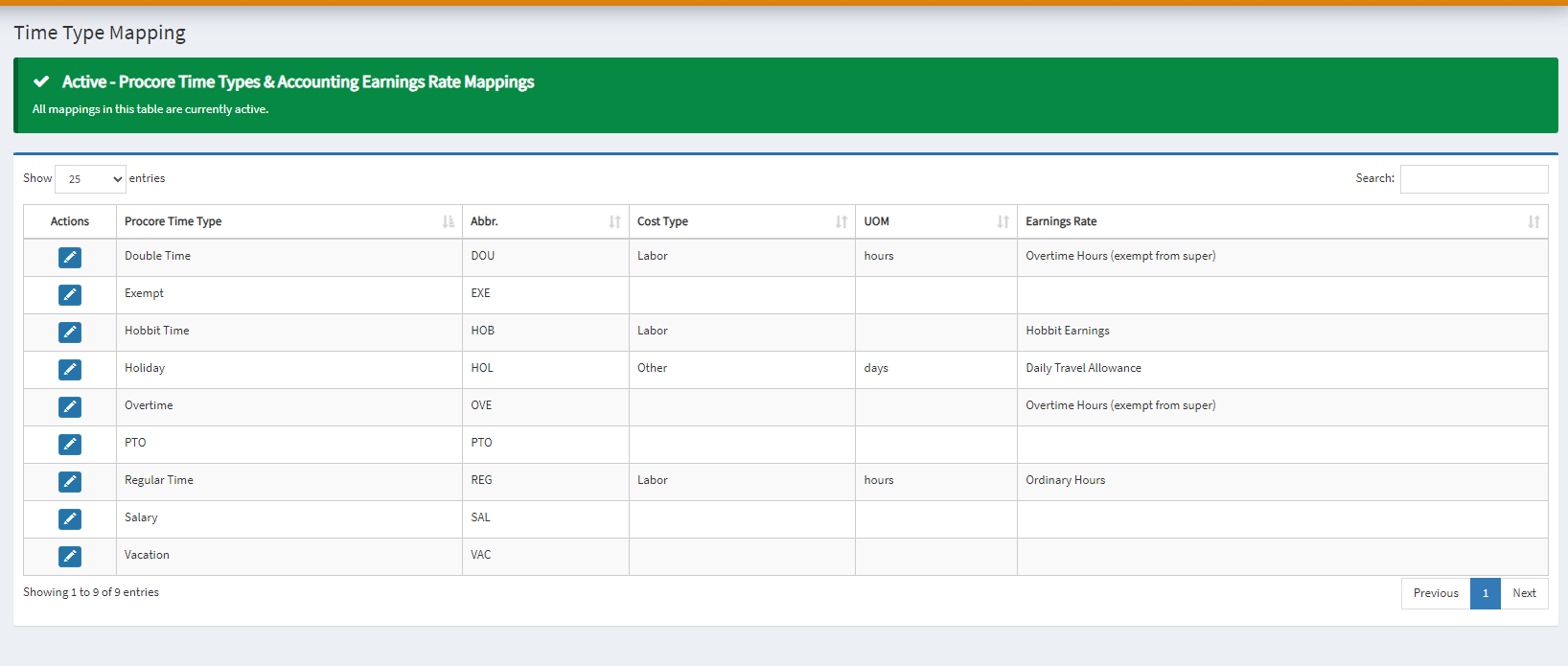 How to map to a Time Type in Payroll XERO? – Interfy Help